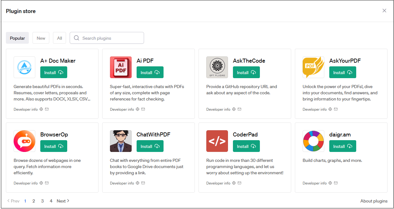 Top Ten Most Popular ChatGPT Plugin